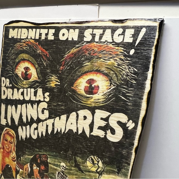 Hand Crafted | Other | Dr Dracula Living Nightmares Wood Wall Art ...